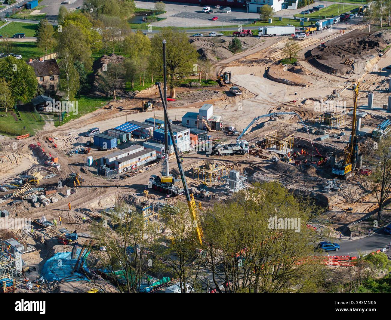 Construction Site of the 4th Phase of Southern Bridge in Riga, Latvia ...