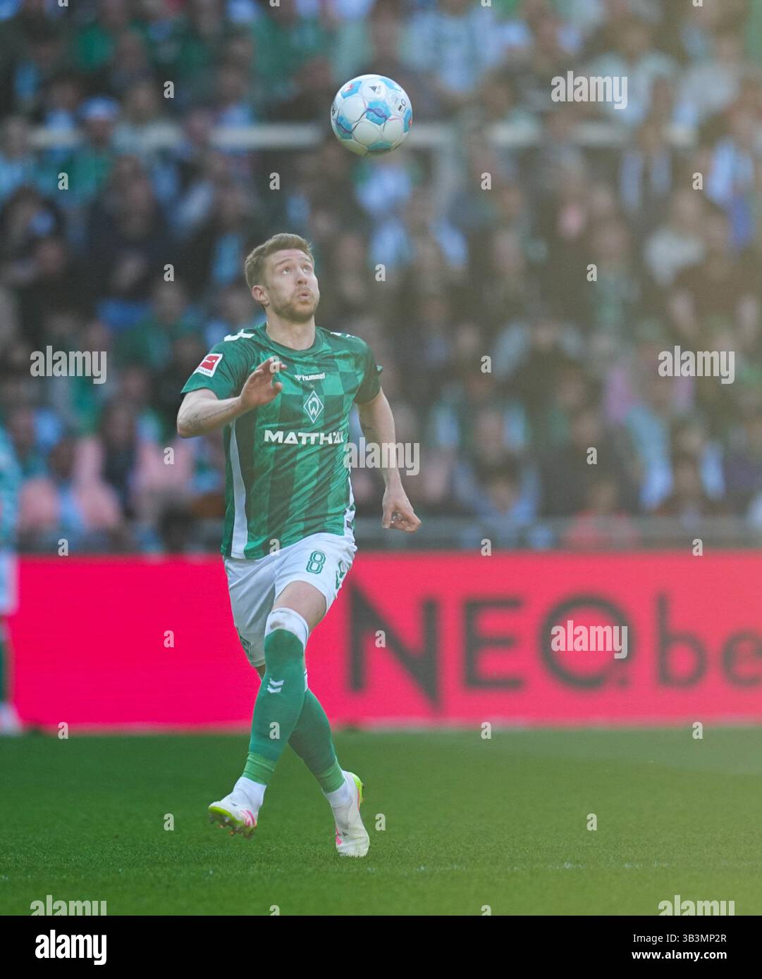 Weserstadion, Bremen, Germany. 27th Apr, 2025. Mitchell Weiser of ...