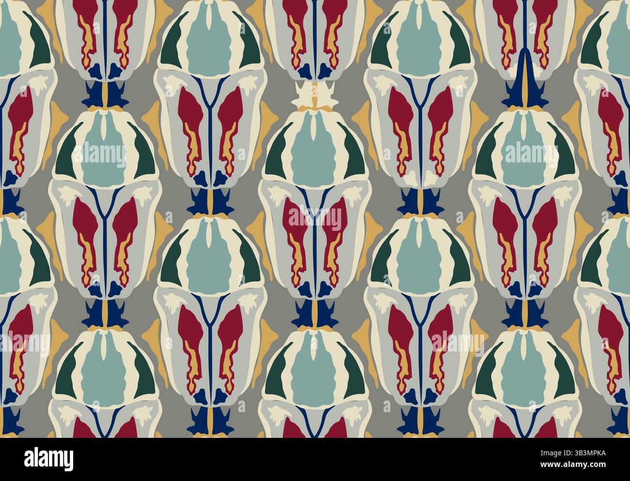 Artistic abstract seamless border pattern with stylish decorative ...