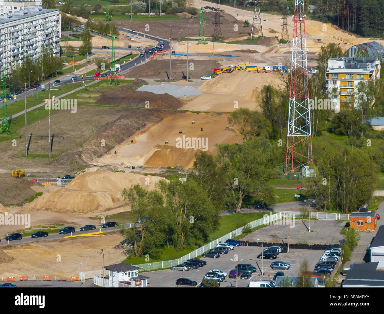Construction Site of Southern Bridge Phase 4 in Riga, Latvia Stock ...