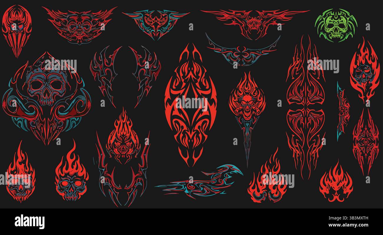 Aggressive tattoo patterns hi-res stock photography and images - Alamy