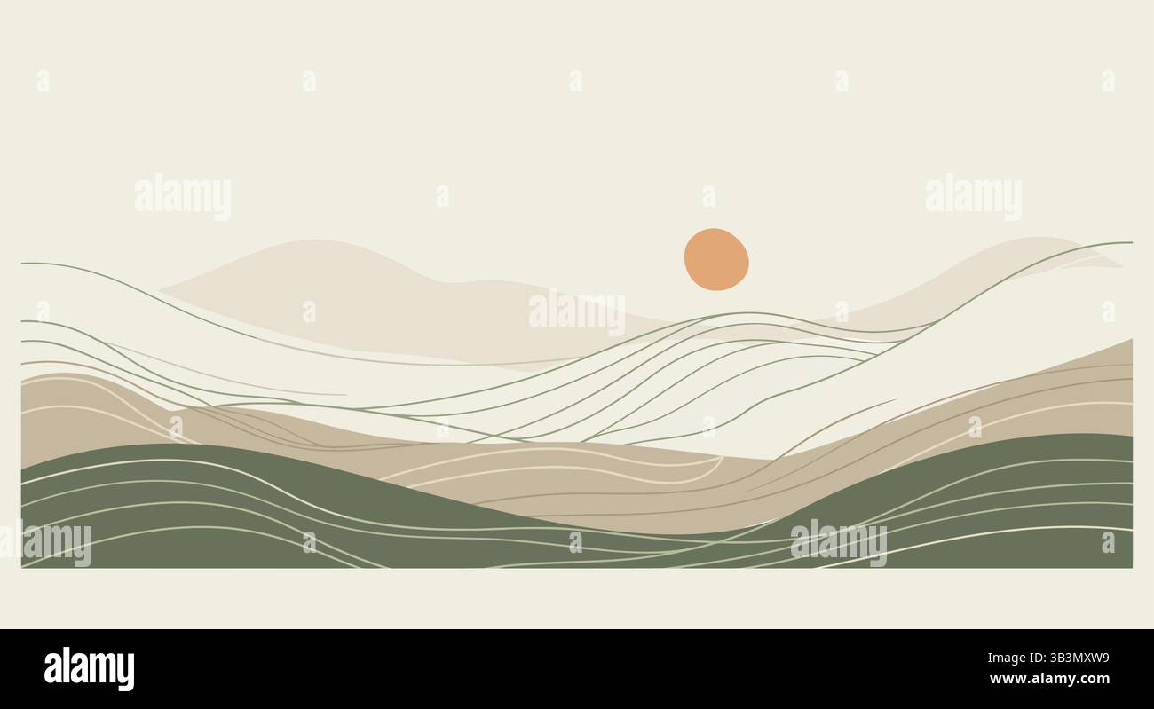 Moody mountain scene Stock Vector Images - Alamy