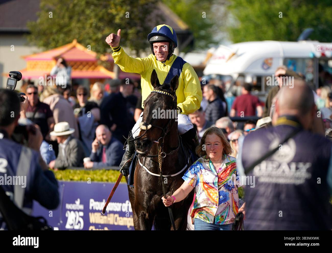 Sean Flanagan on board Marine Nationale after winning the William Hill ...
