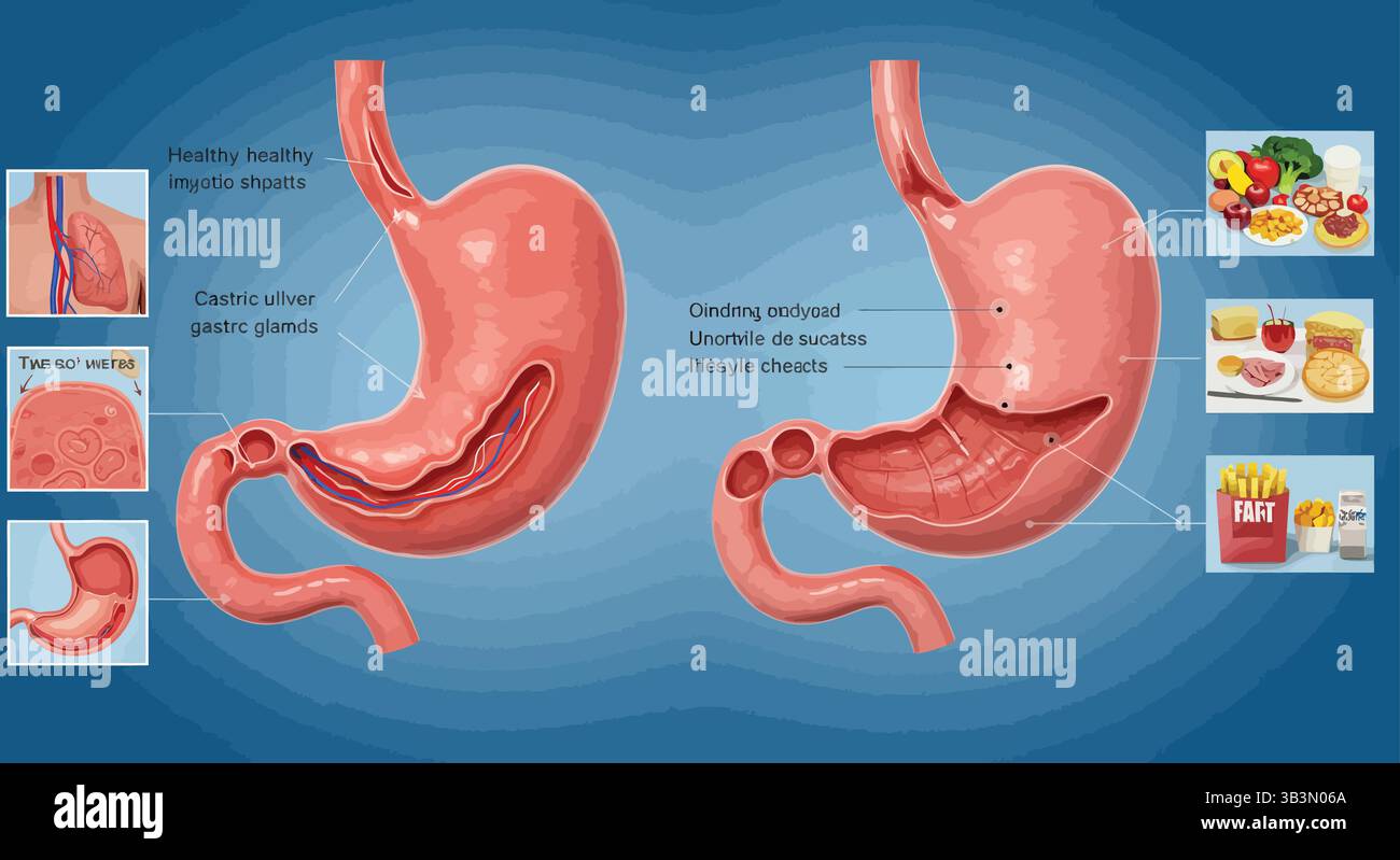 Gastritis stages chart hi-res stock photography and images - Alamy