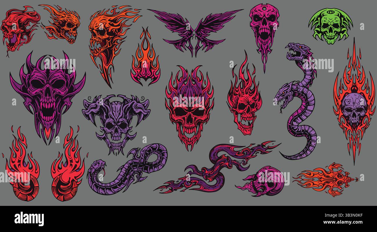 Tribal Tattoo Designs – Abstract Ink Art Collection Featuring Skulls ...