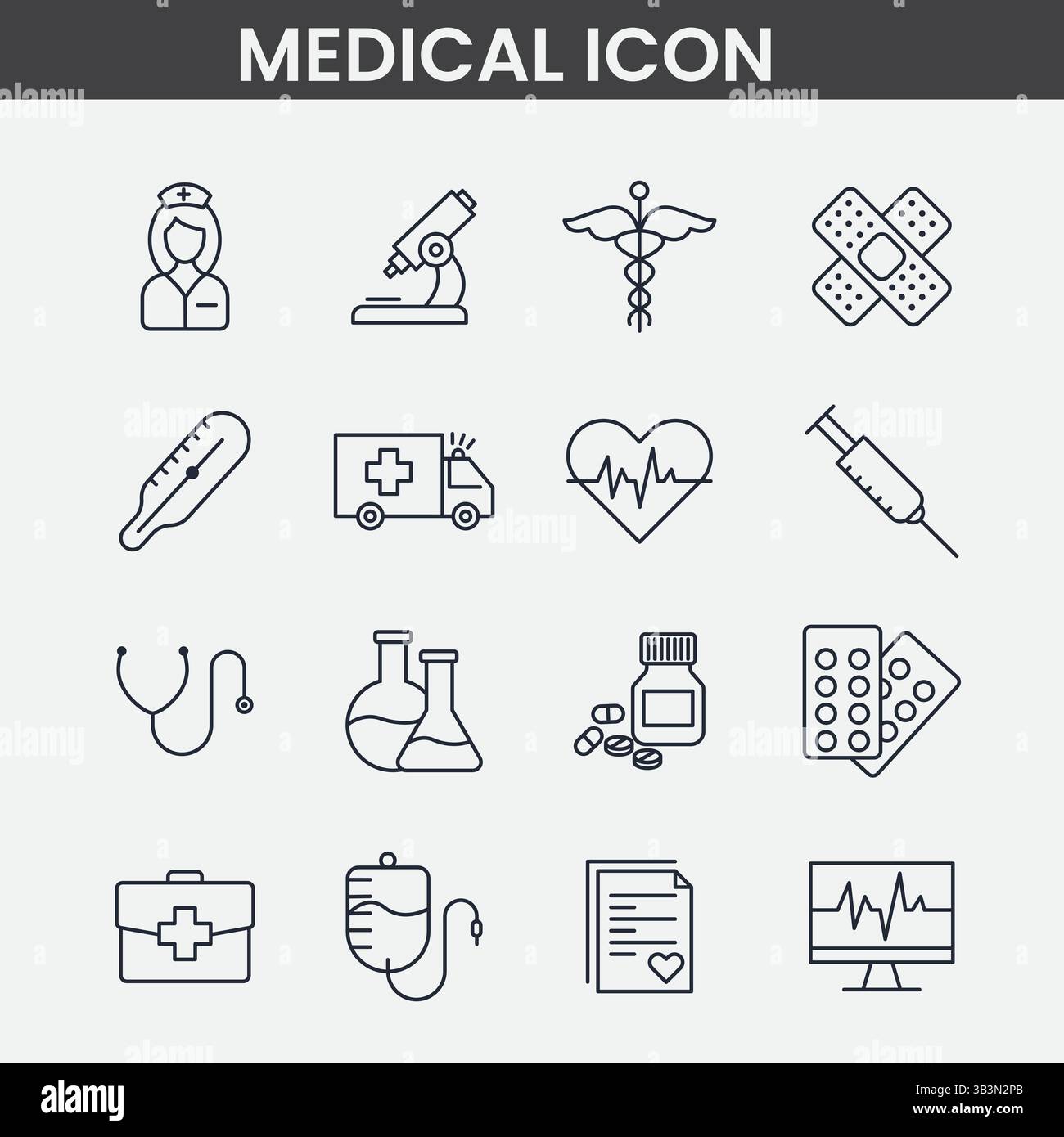 Stethoscope iv drip Stock Vector Images - Alamy