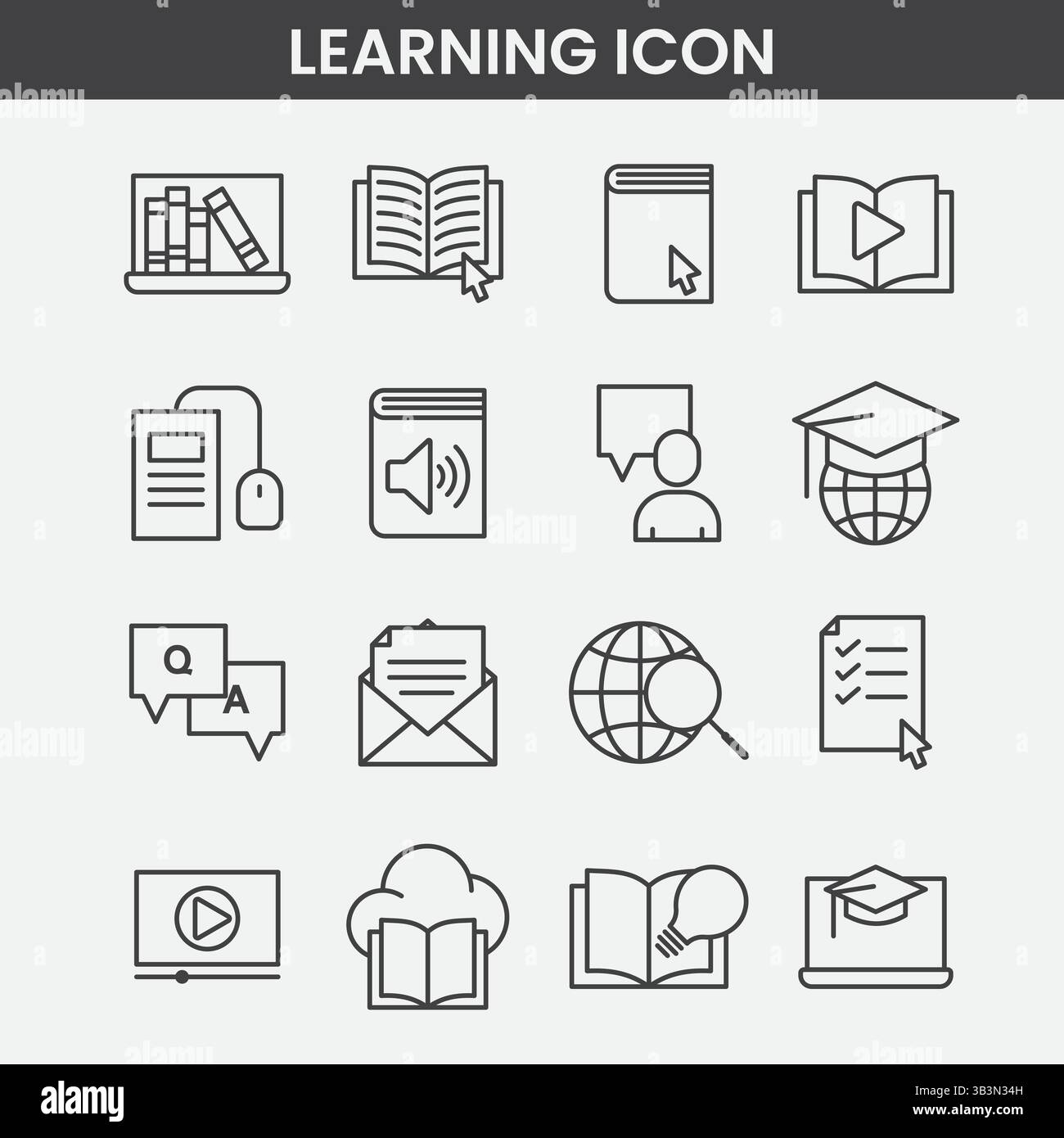 Minimalist education symbols hi-res stock photography and images - Alamy