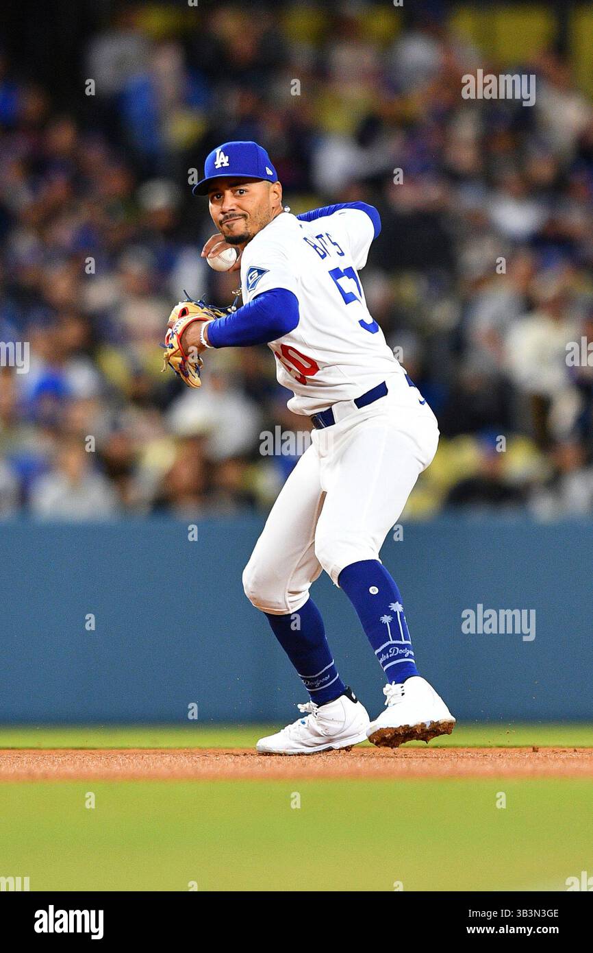 LOS ANGELES, CA - APRIL 28: Los Angeles Dodgers shortstop Mookie Betts ...
