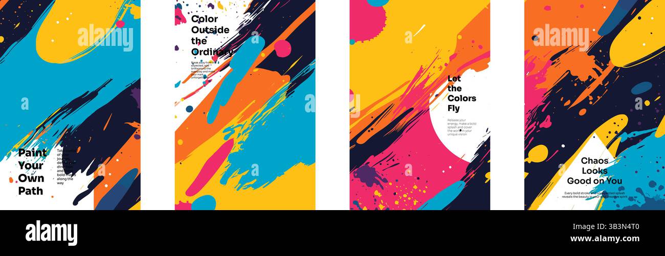 Vibrant watercolor splash background with abstract brush strokes, ink ...