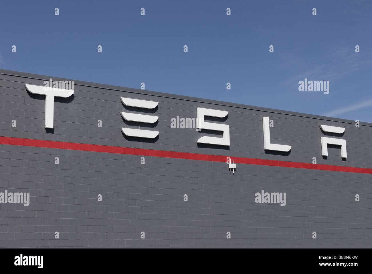Indianapolis - April 27, 2025: Tesla EV electric vehicle Service Center ...