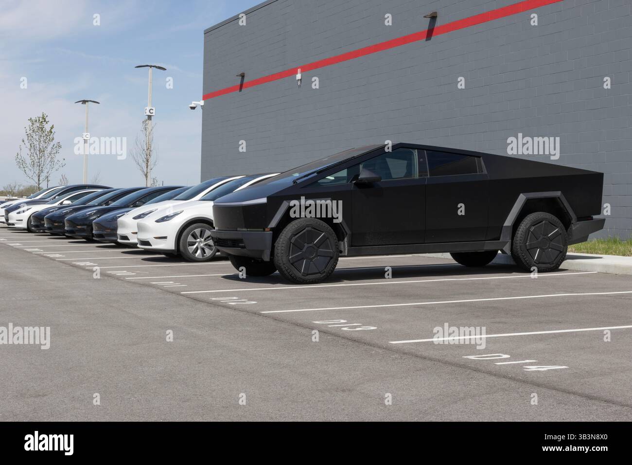 Indianapolis - April 27, 2025: Tesla EV electric vehicle Service Center ...