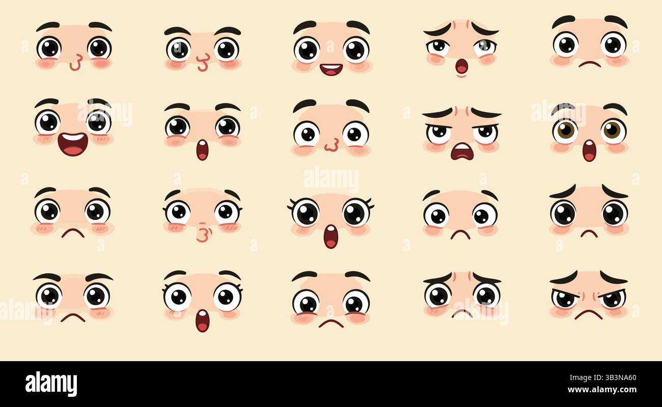 Expressive Character Design and Emoticons – Illustrated Faces and ...