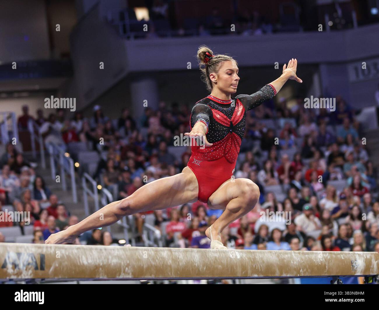 April 19, 2025: Utah's Grace McCallum competes on the balance beam ...