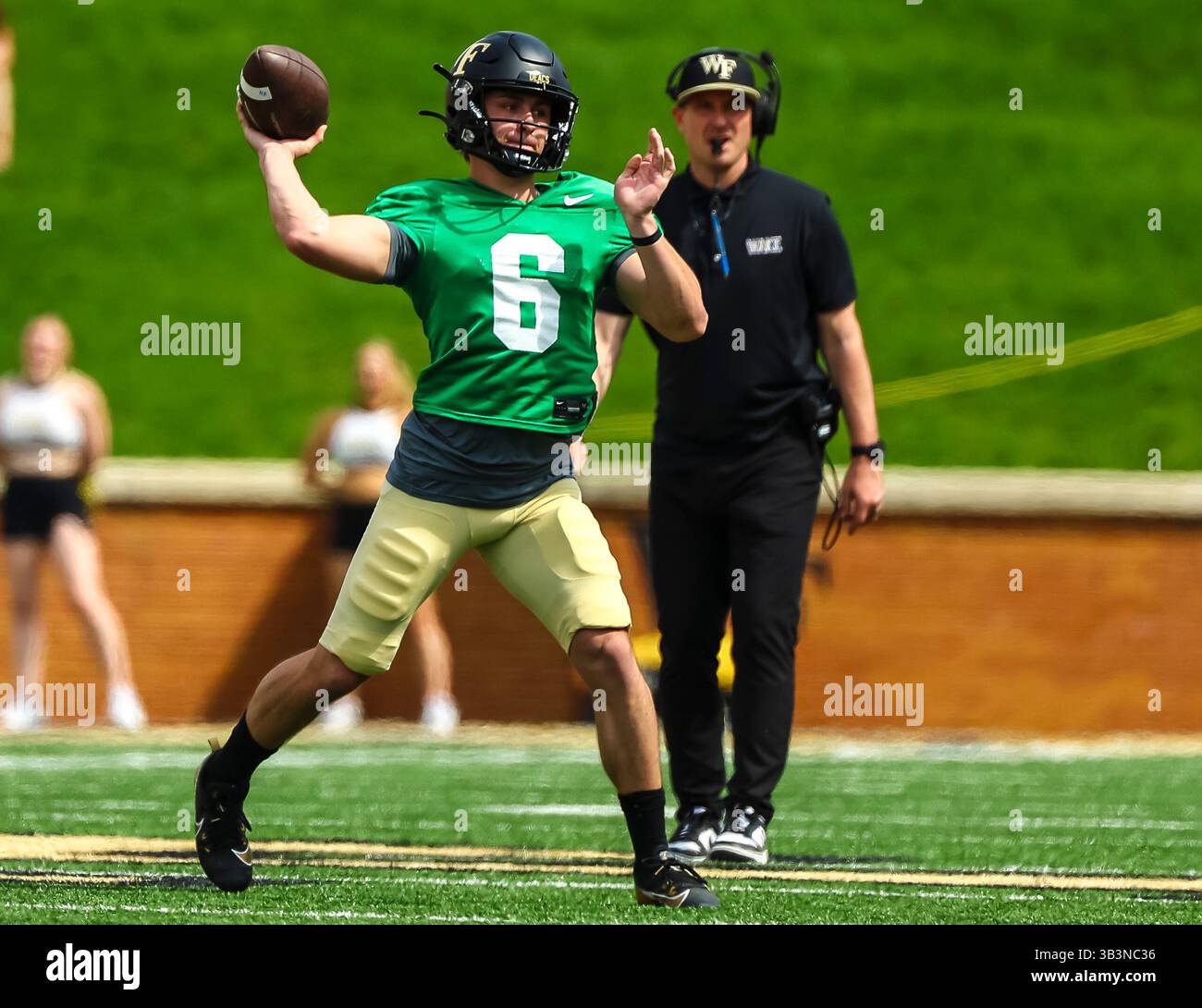 April 19, 2025: Wake Forest freshman quarterback .Steele Pizzella (6 ...