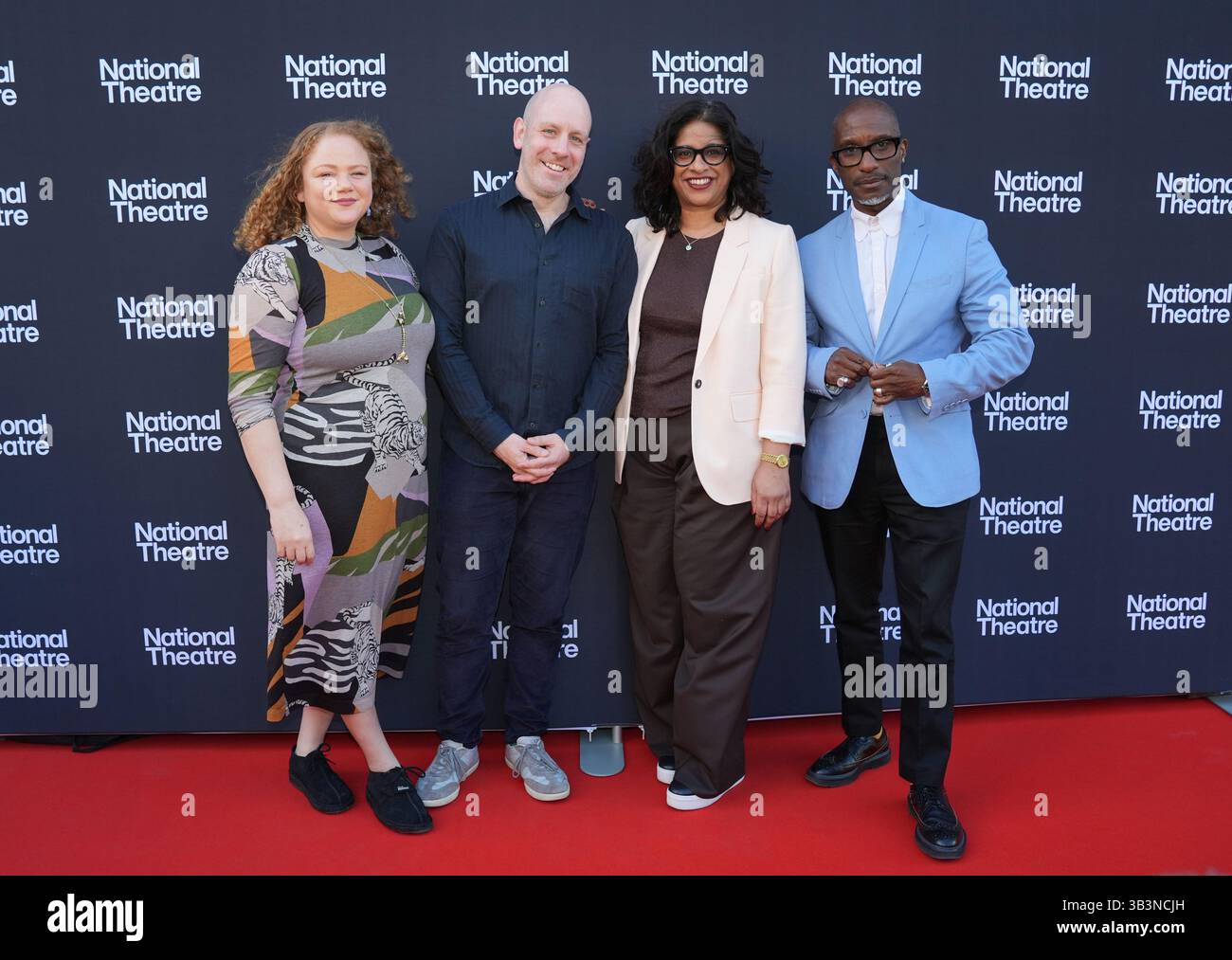 (left to right) Miranda Cromwell, Robert Hastie, Indhu Rubasingham, and ...