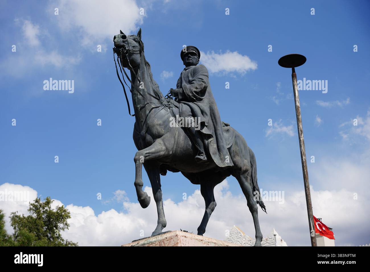 Ataturk Statue in front of Ethnography Museum of Ankara City in Turkiye ...