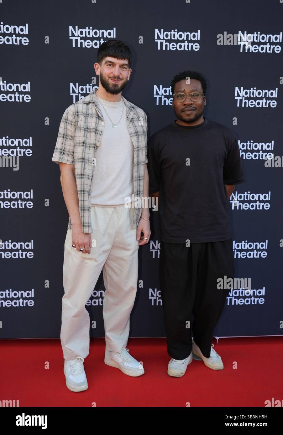 Nima Taleghani (left) and Fisayo Akinade during the National Theatre's ...