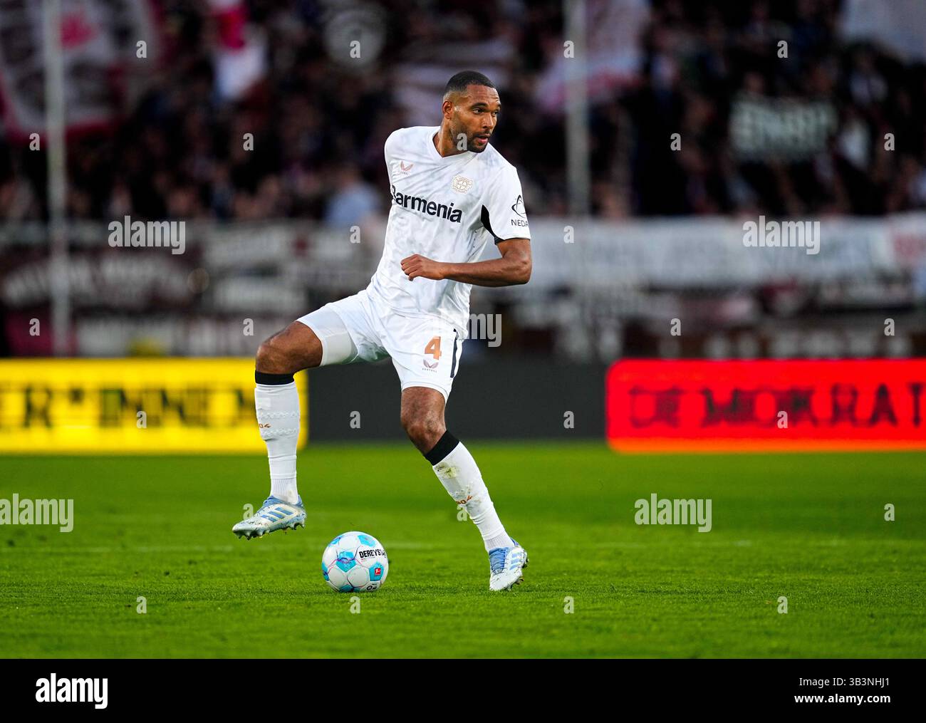 Millerntor, Hamburg, Germany. 20th Apr, 2025. Jonathan Tah of Bayer 04 ...