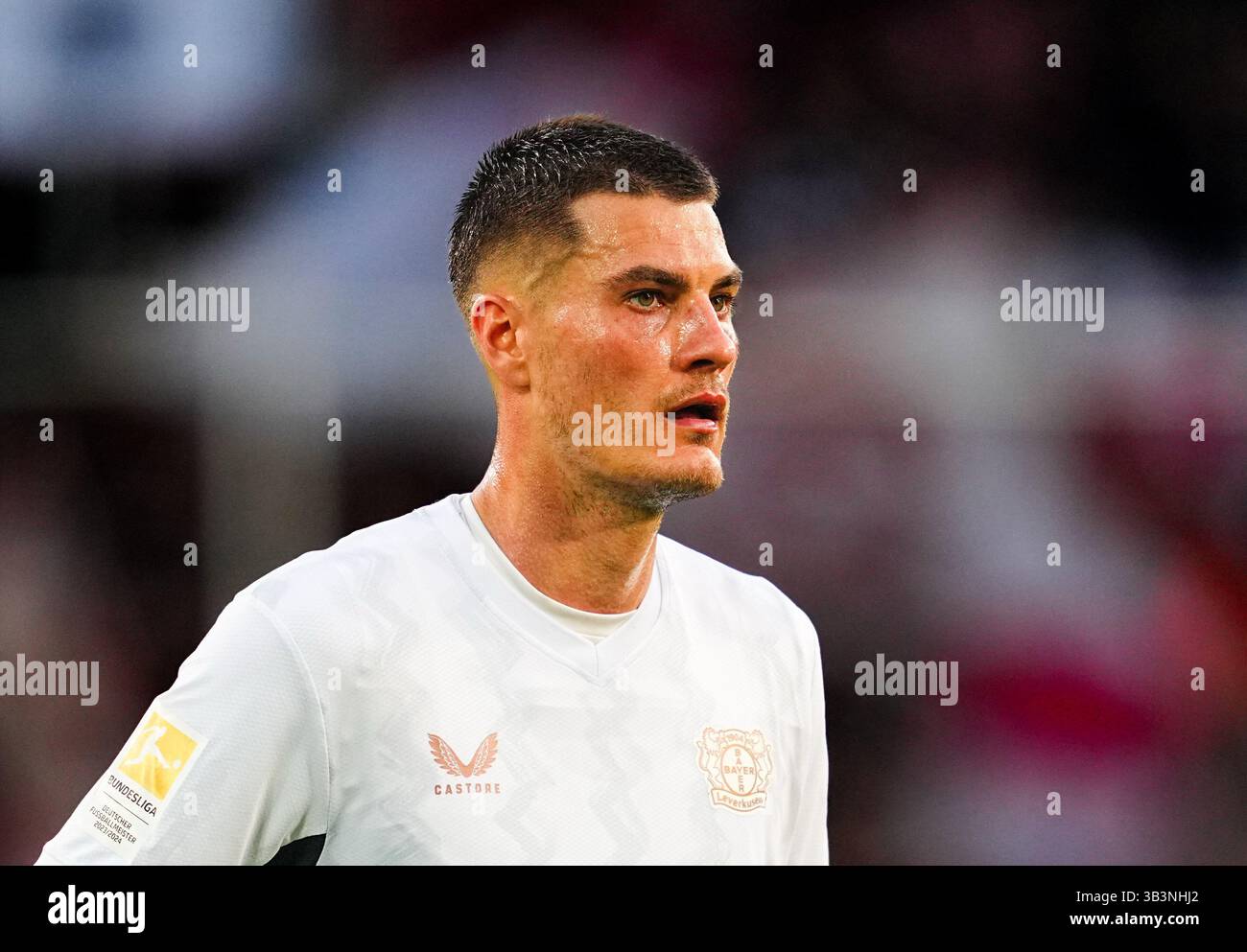 Millerntor, Hamburg, Germany. 20th Apr, 2025. Patrik Schick of Bayer 04 ...
