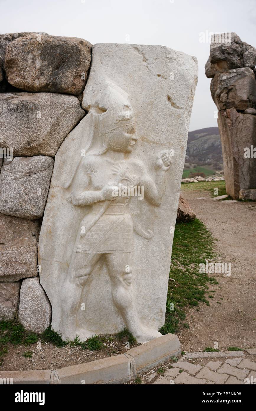 Kings Gate in Hattusa Ancient City in Corum City, Turkiye Stock Photo ...