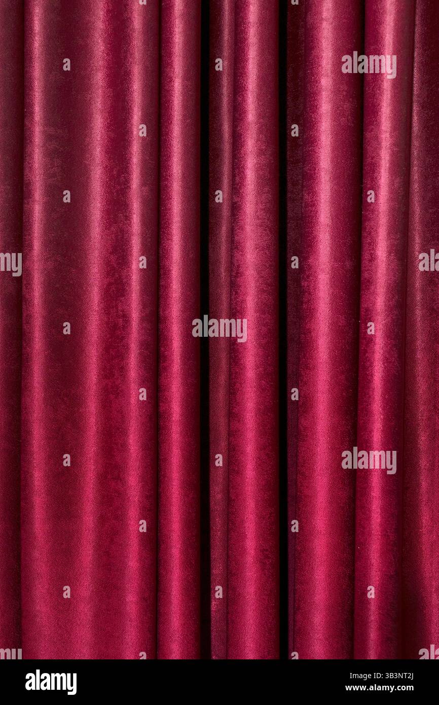 Velvet red curtain. Background texture. Cinema, theater stage themed ...