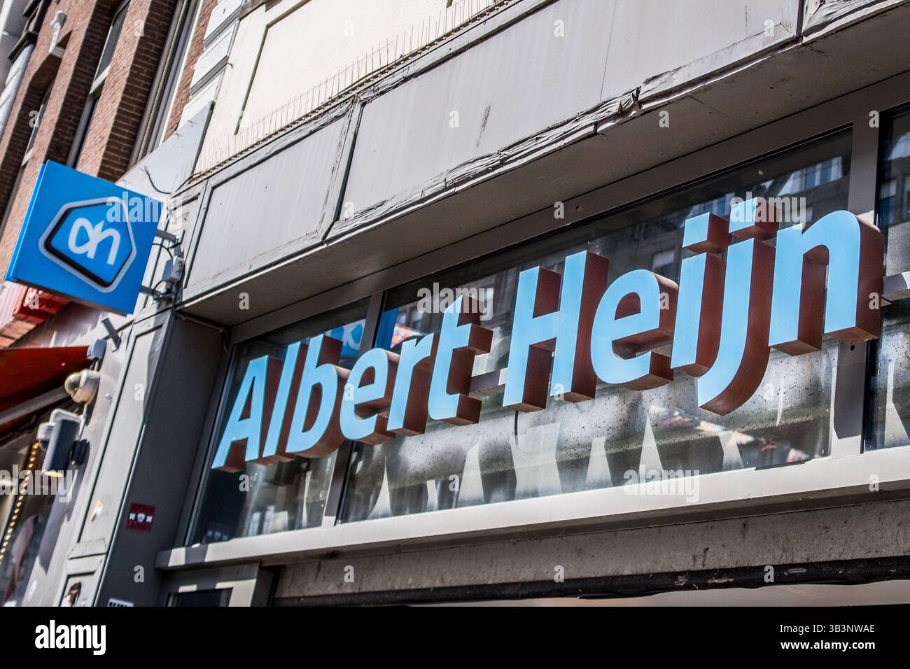 Amsterdam, Netherlands. 19th. April 2025. A store in Amsterdam from Albert Heijn, the largest ...