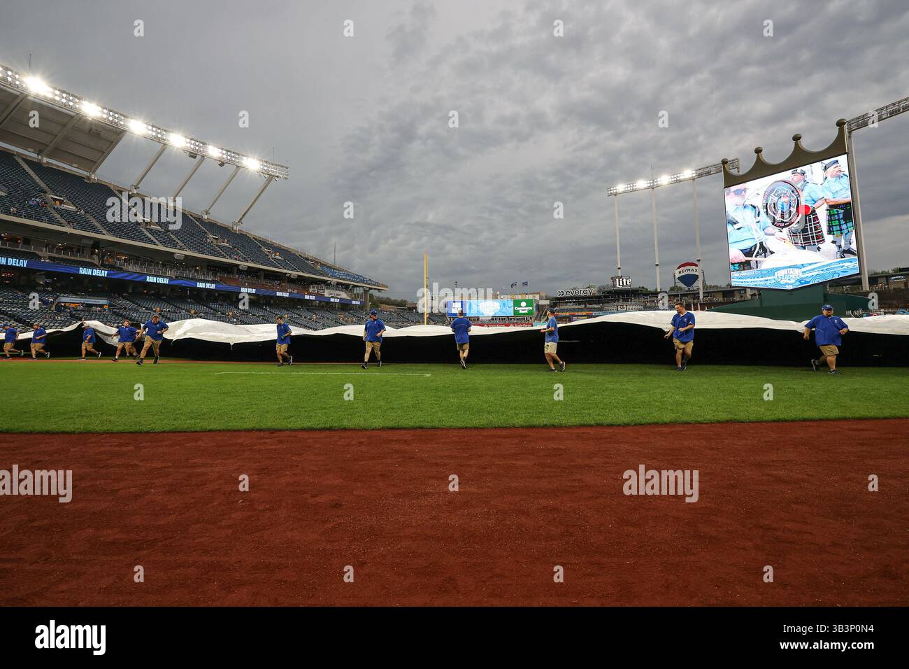 Kansas City, MO, USA. 23rd Apr, 2025. The Kansas City Royals ground ...