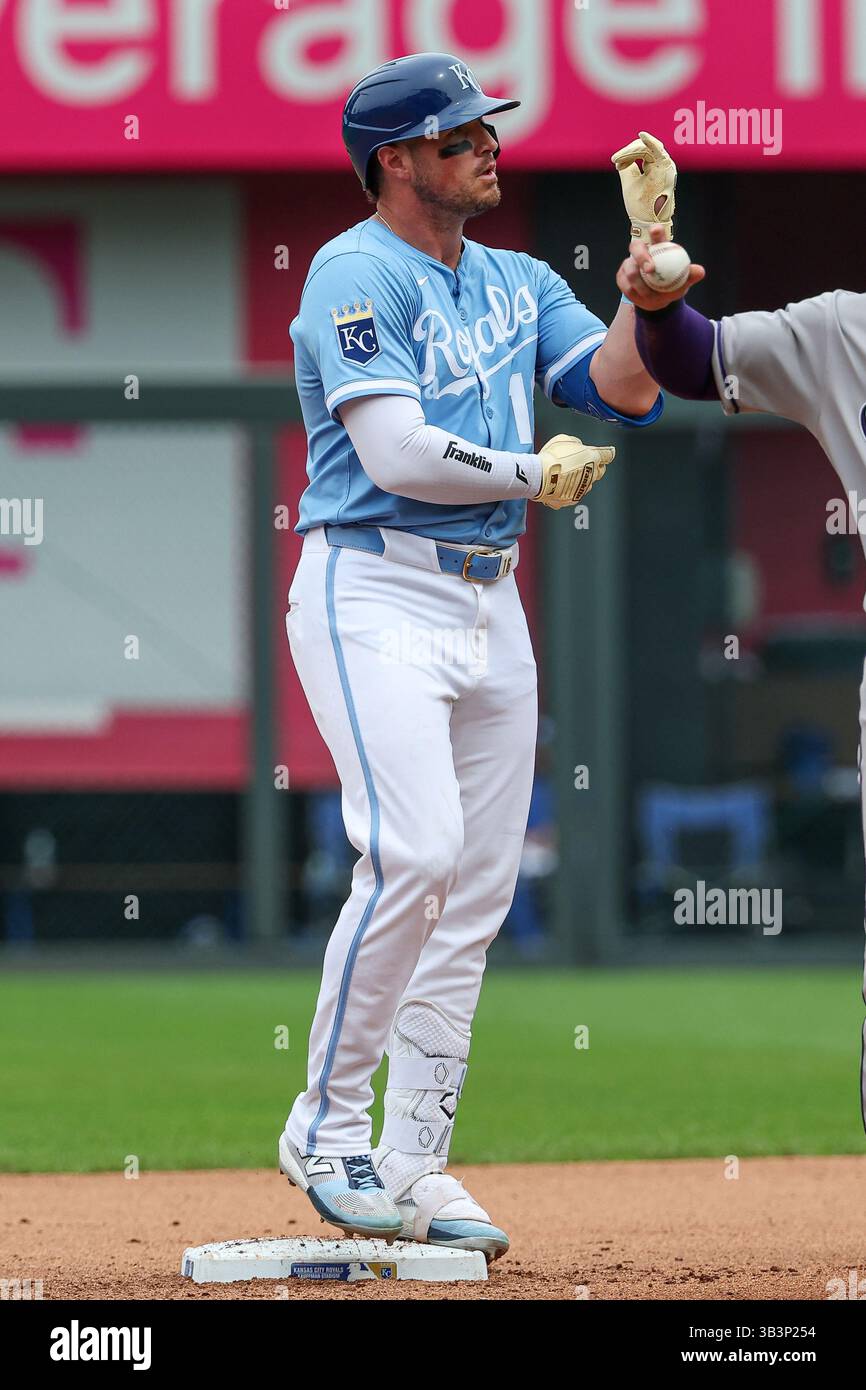 Kansas City, MO, USA. 24th Apr, 2025. Kansas City Royals right fielder ...