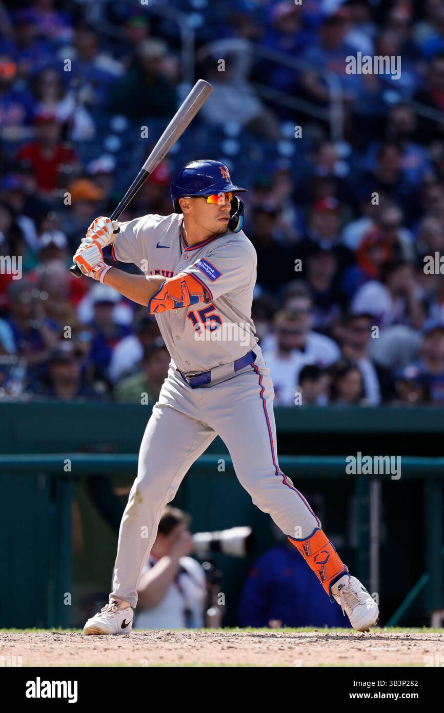 WASHINGTON, DC - APRIL 27: New York Mets outfielder Tyrone Taylor (15 ...