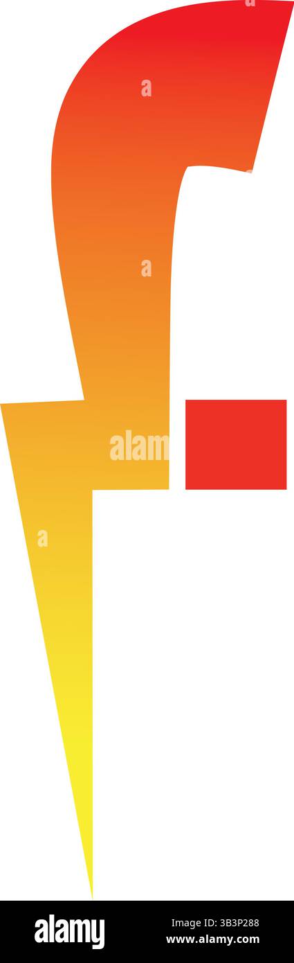 Power Energy Lightning F Logo Stock Vector Image & Art - Alamy