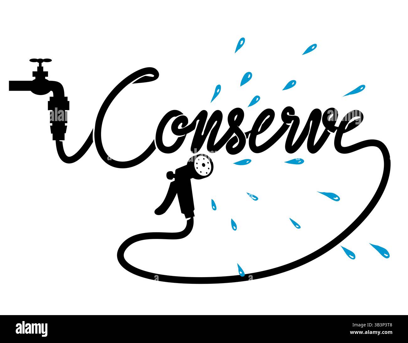 Word water on black Cut Out Stock Images & Pictures - Alamy