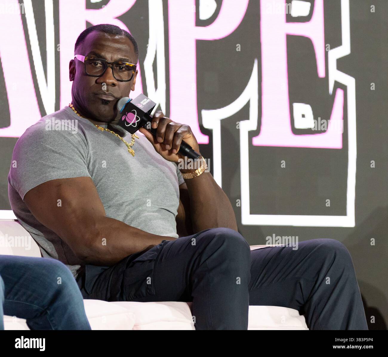 Atlanta, USA. 14th June, 2024. Shannon Sharpe speaks at the 2024 ...