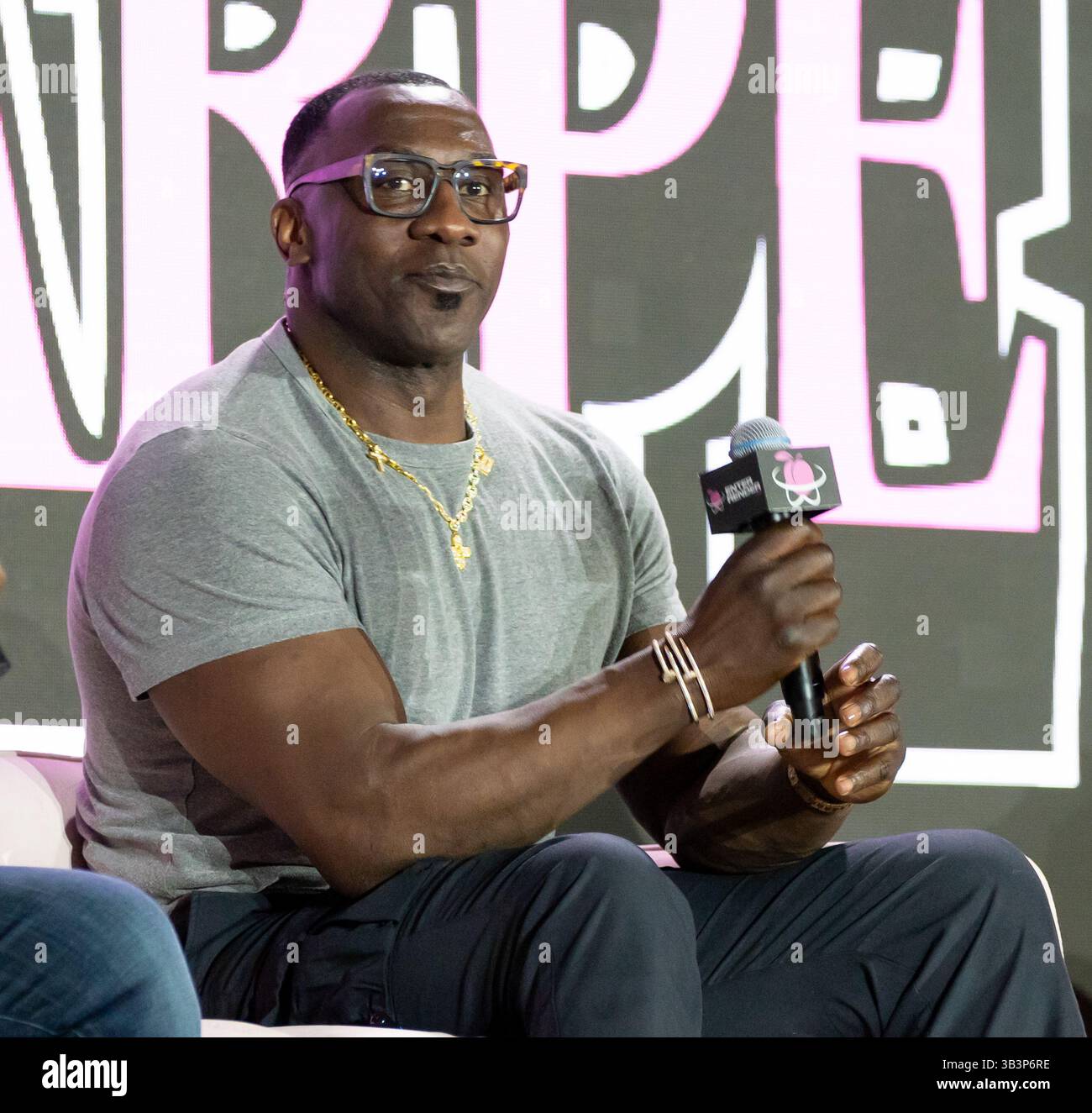 Atlanta, USA. 14th June, 2024. Shannon Sharpe speaks at the 2024 ...