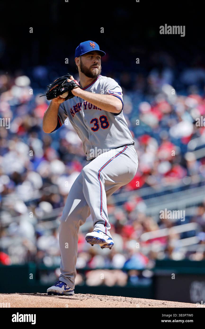 WASHINGTON, DC - APRIL 27: New York Mets pitcher Tylor Megill (38 ...