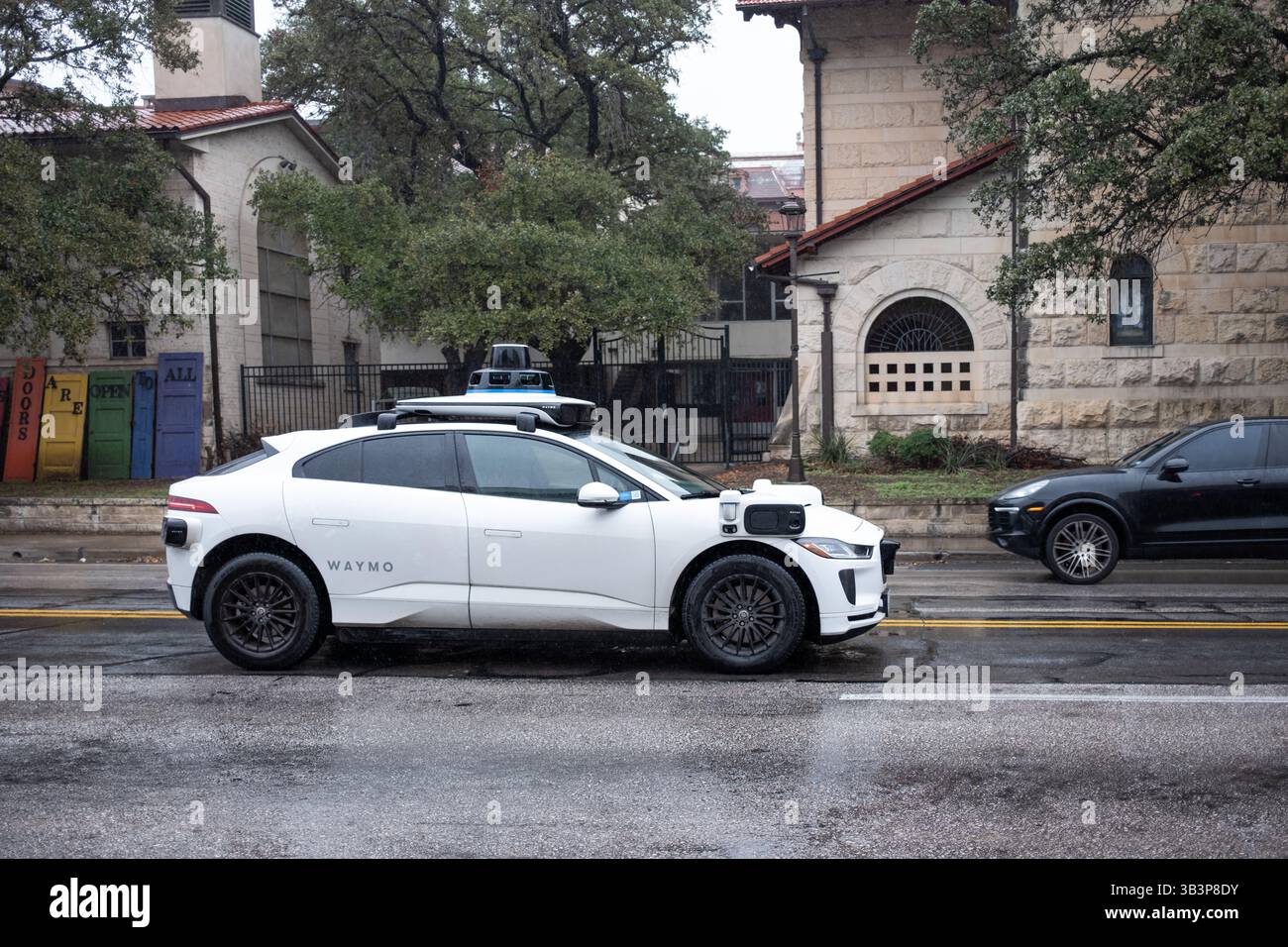 Austin, USA. 18th, February 2025. A self-driving car from Waymo seen in ...