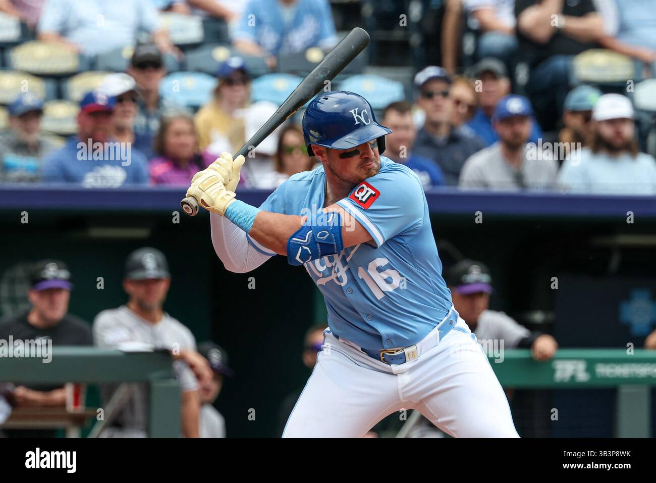 Kansas City, MO, USA. 24th Apr, 2025. Kansas City Royals right fielder ...