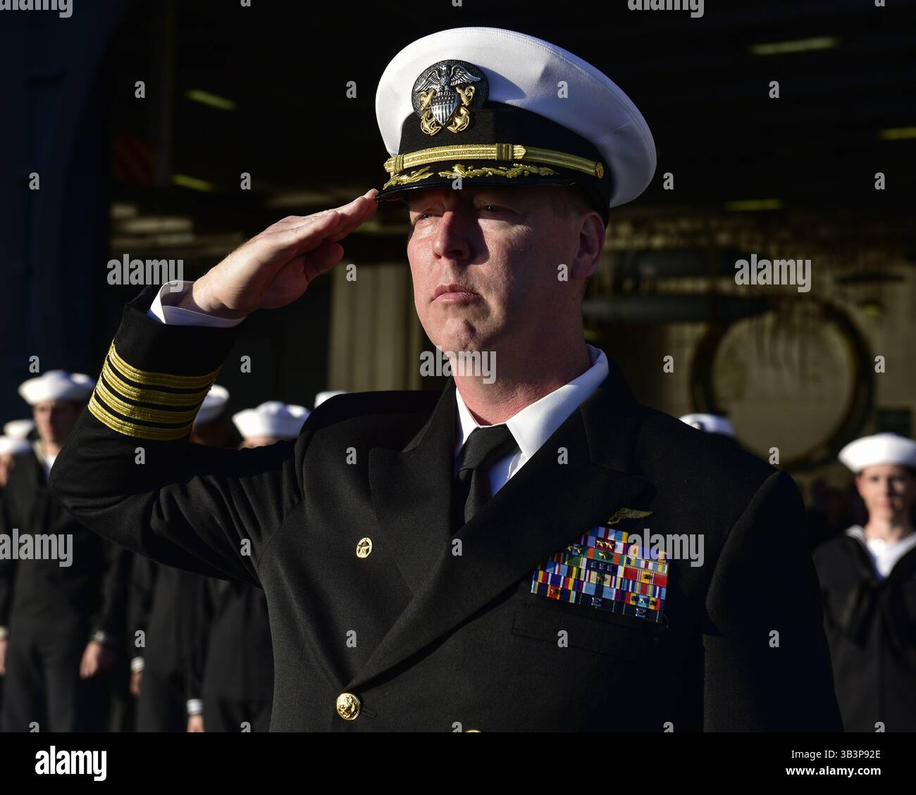 December 6, 2017 - At sea - U.S. Navy Commanding Officer Kevin Lenox ...