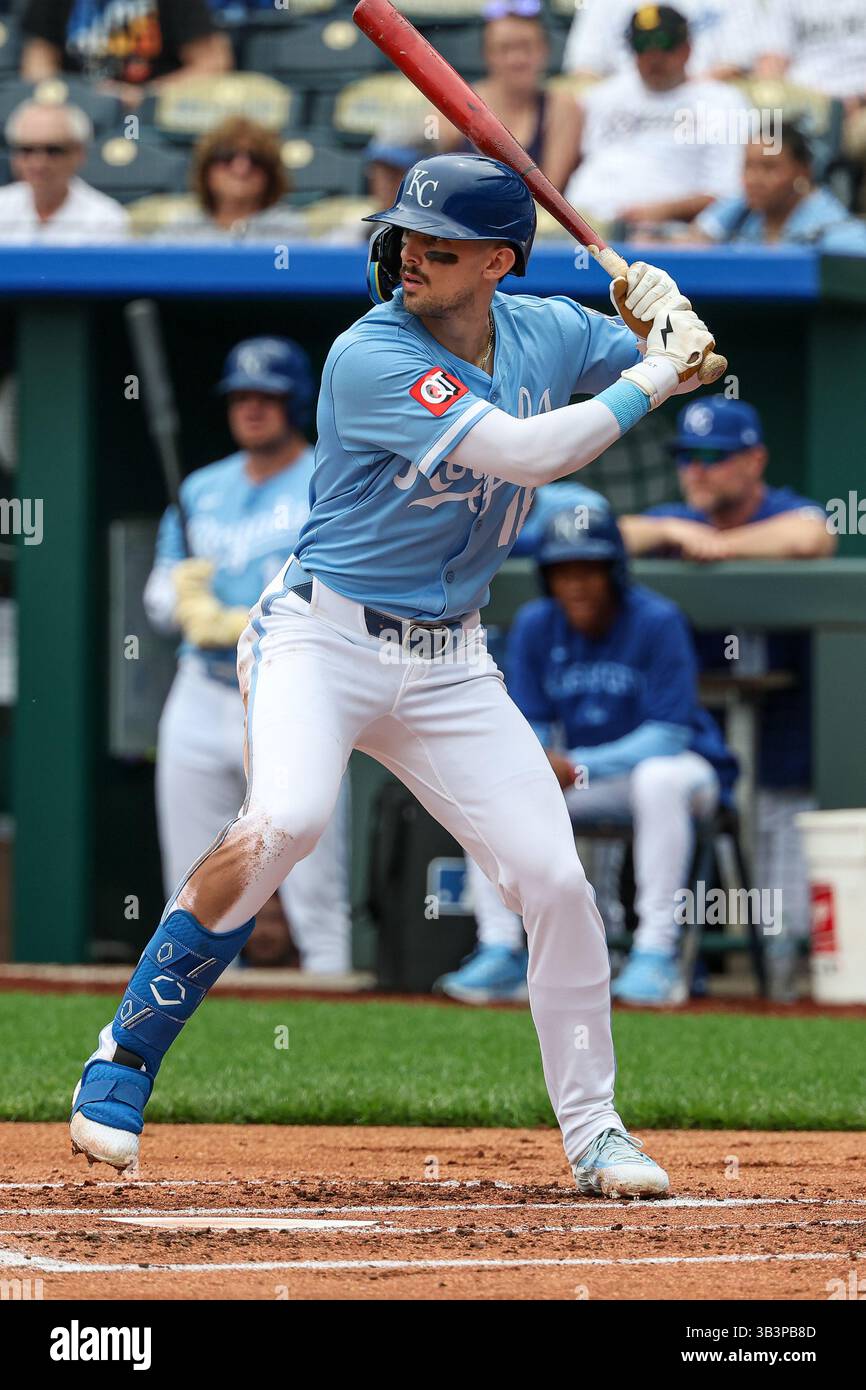 Kansas City, MO, USA. 24th Apr, 2025. Kansas City Royals first baseman ...