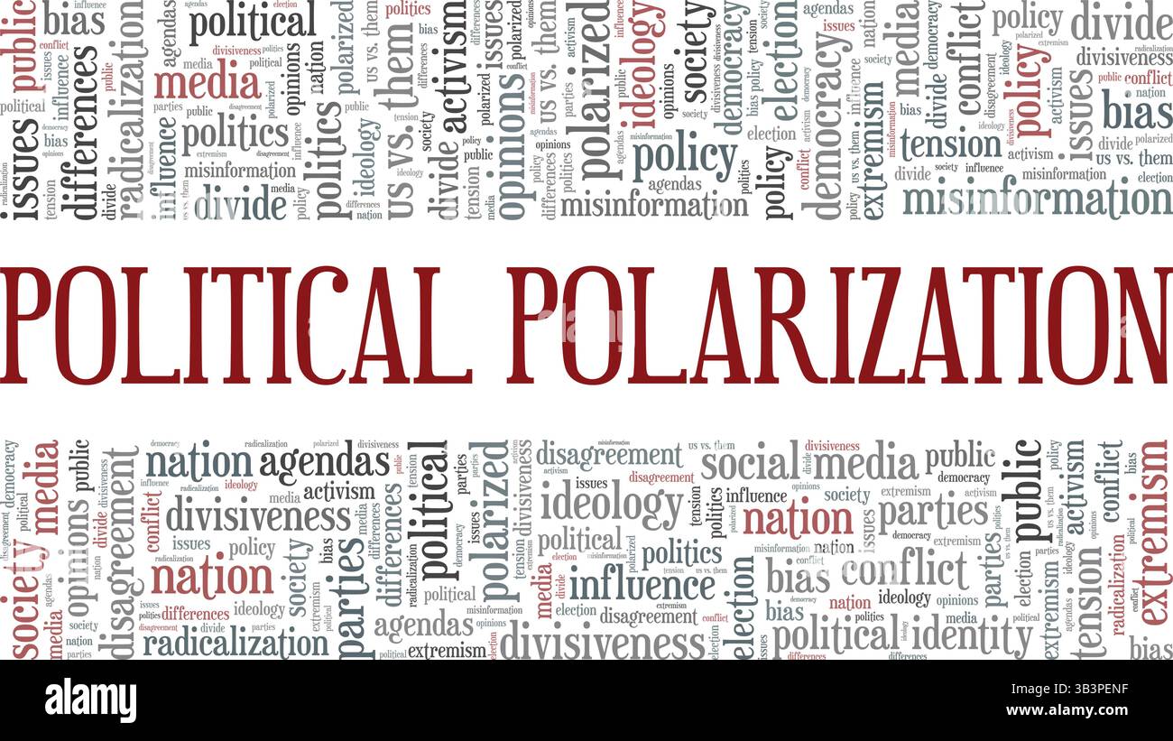 Political Polarization word cloud conceptual design isolated on white ...