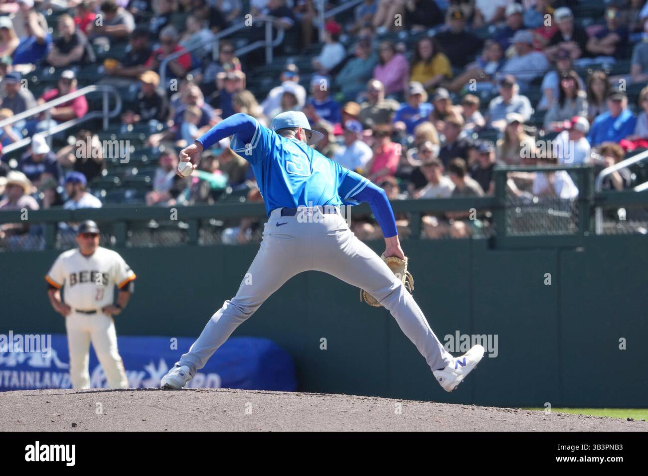 Salt Lake UT, USA. 26th Apr, 2025. Oklahoma City pitcher Joe Jacques ...