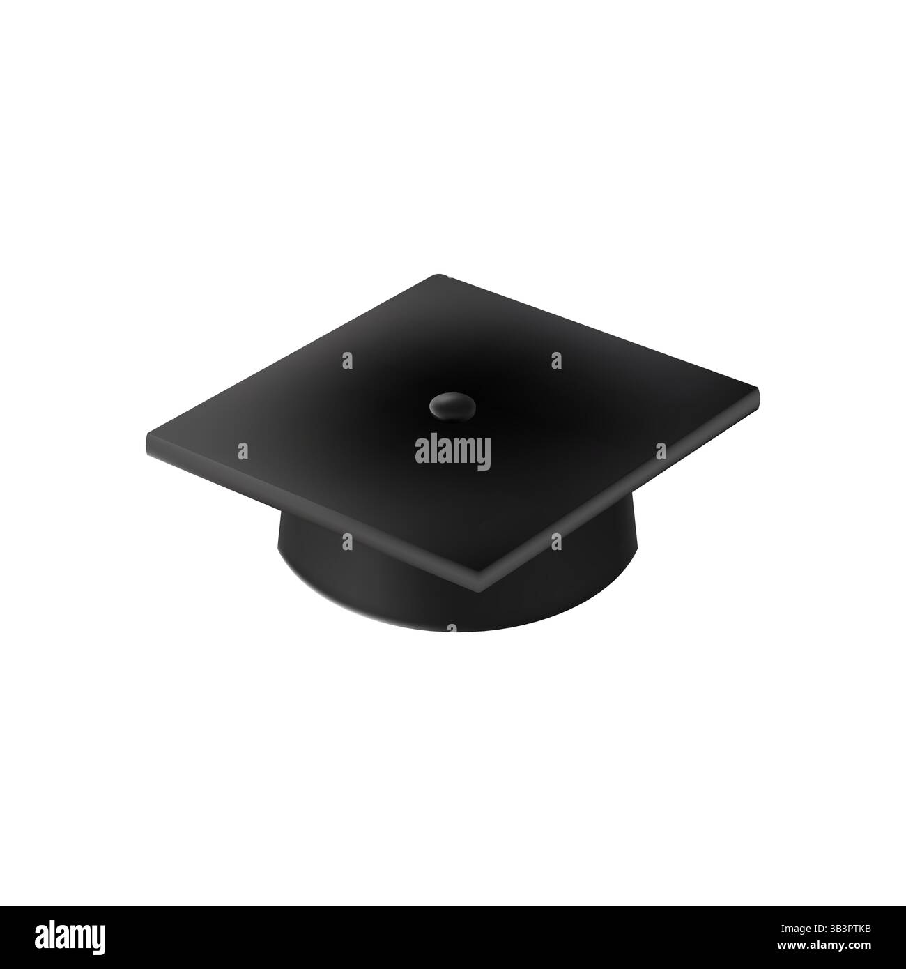 Realistic Black graduate cap. 3D Graduation Doctoral hat Stock Vector ...