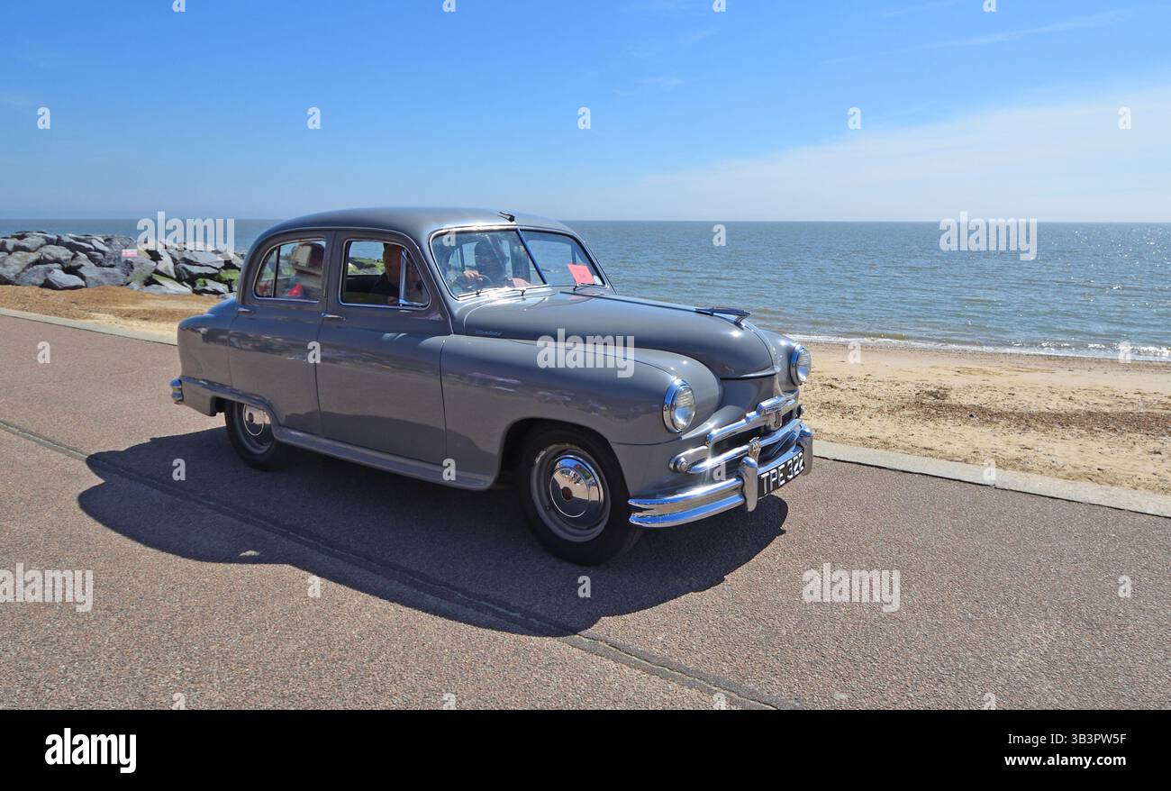 Classic Standard Vanguard car on seafront promenade Stock Photo - Alamy