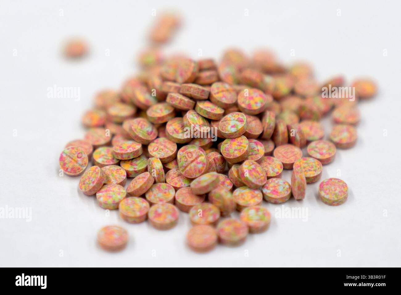 Fentanyl pills are displayed at a Drug Enforcement Administration ...