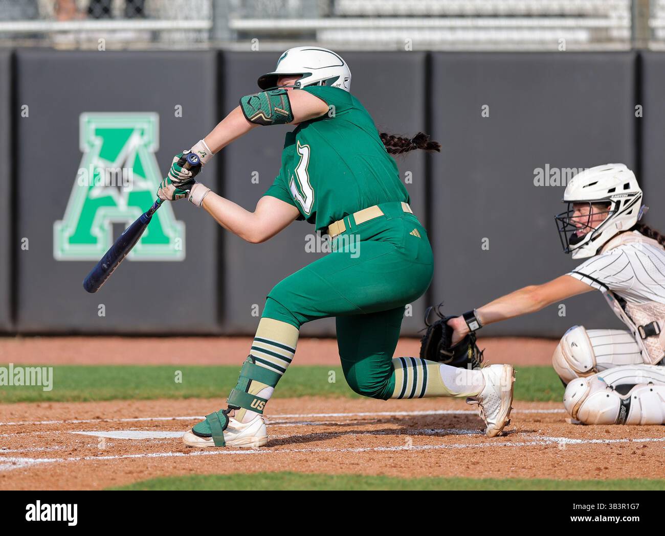 April 25, 2025: University of South Florida Alanah Rivera (19)at bat at ...