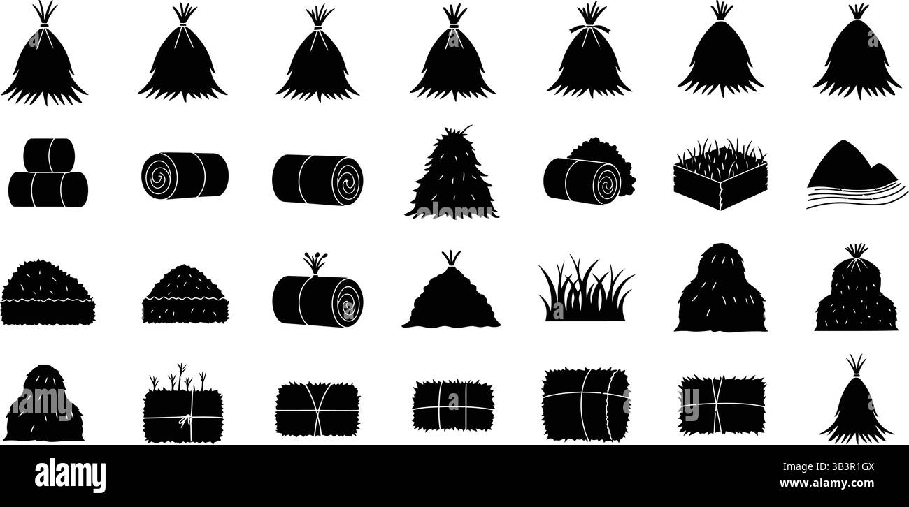 Hay bale silhouettes hi-res stock photography and images - Alamy