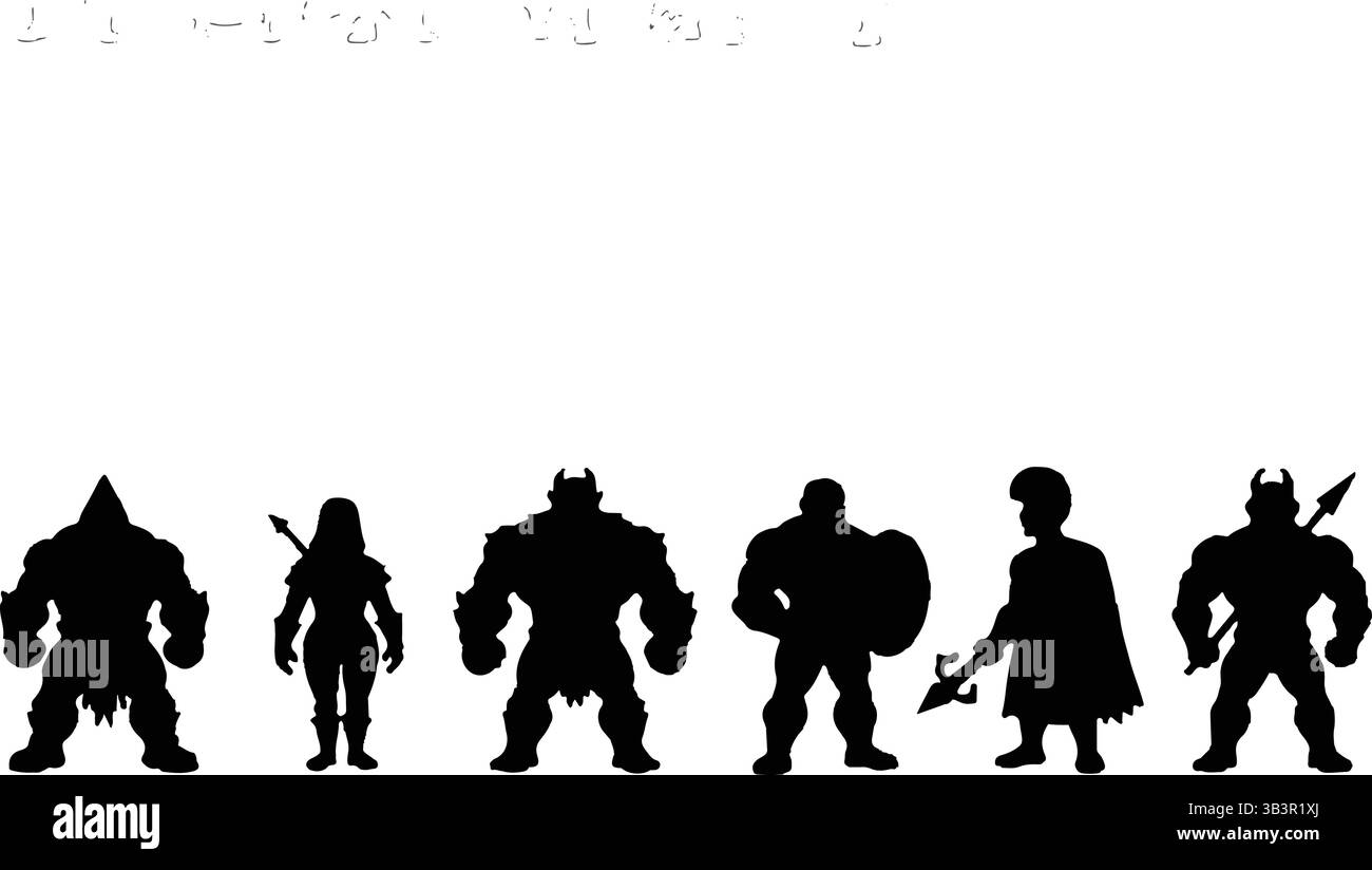 Roman Knight Silhouettes Set - Vector Warrior & Soldier Pack for Logos ...