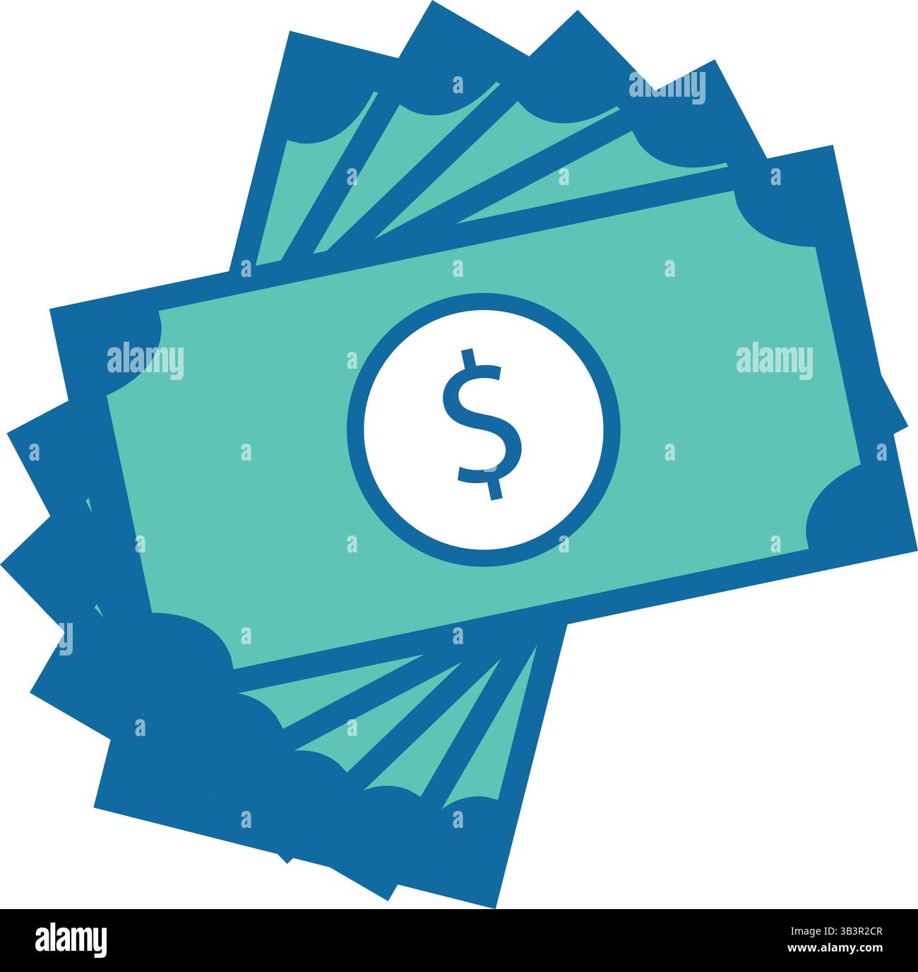 Stylized Dollar Bills Stack - Money Pile Vector Illustration for ...