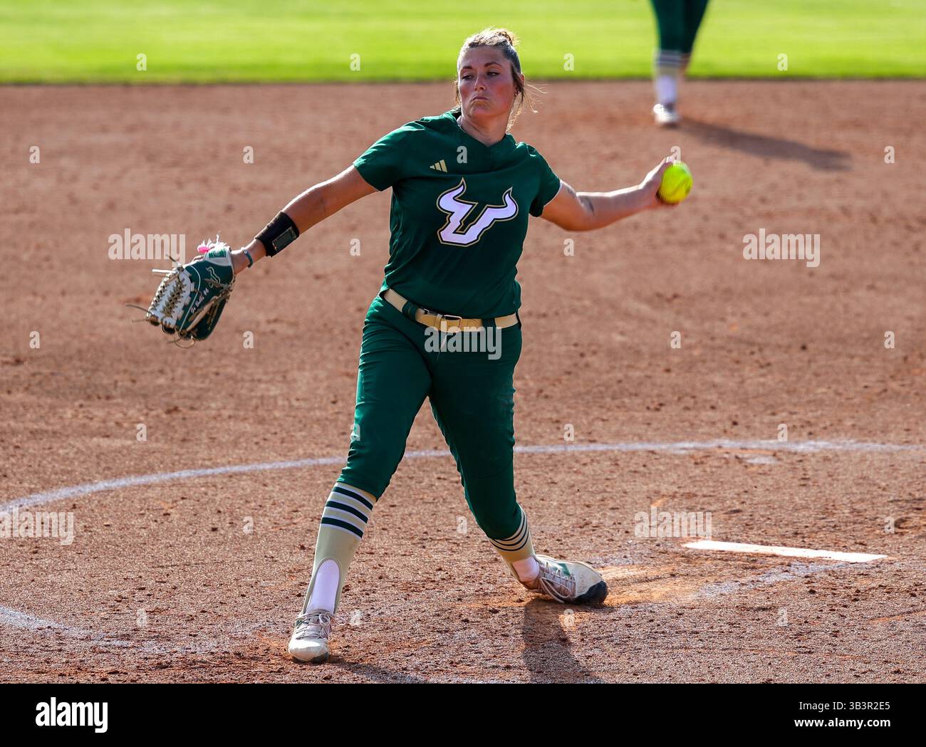 April 25, 2025: University of South Florida Payton Dixon (6) pitches ...
