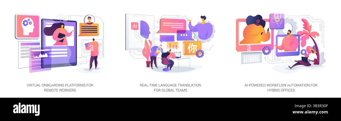 AI and Digital Tools Optimizing Workflows abstract concept vector ...
