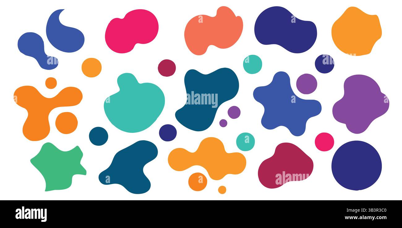 Irregular Blob Shapes Set - Abstract Organic Vector Elements in Two ...